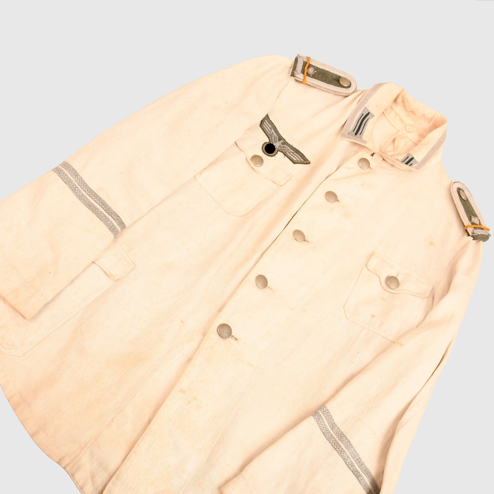 GERMAN WWII ARMY DER SPEISS WHITE SUMMER TUNIC – Regimentals Militaria ...
