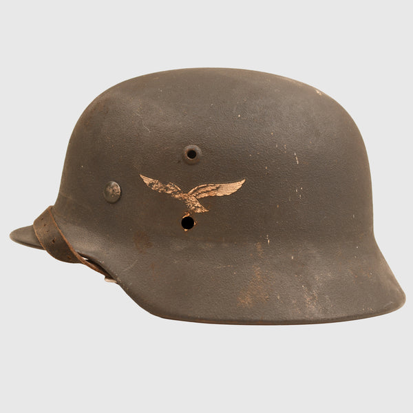 GERMAN WWII LUFTWAFFE M.35 DOUBLE DECAL RE-WORKED HELMET – Regimentals ...
