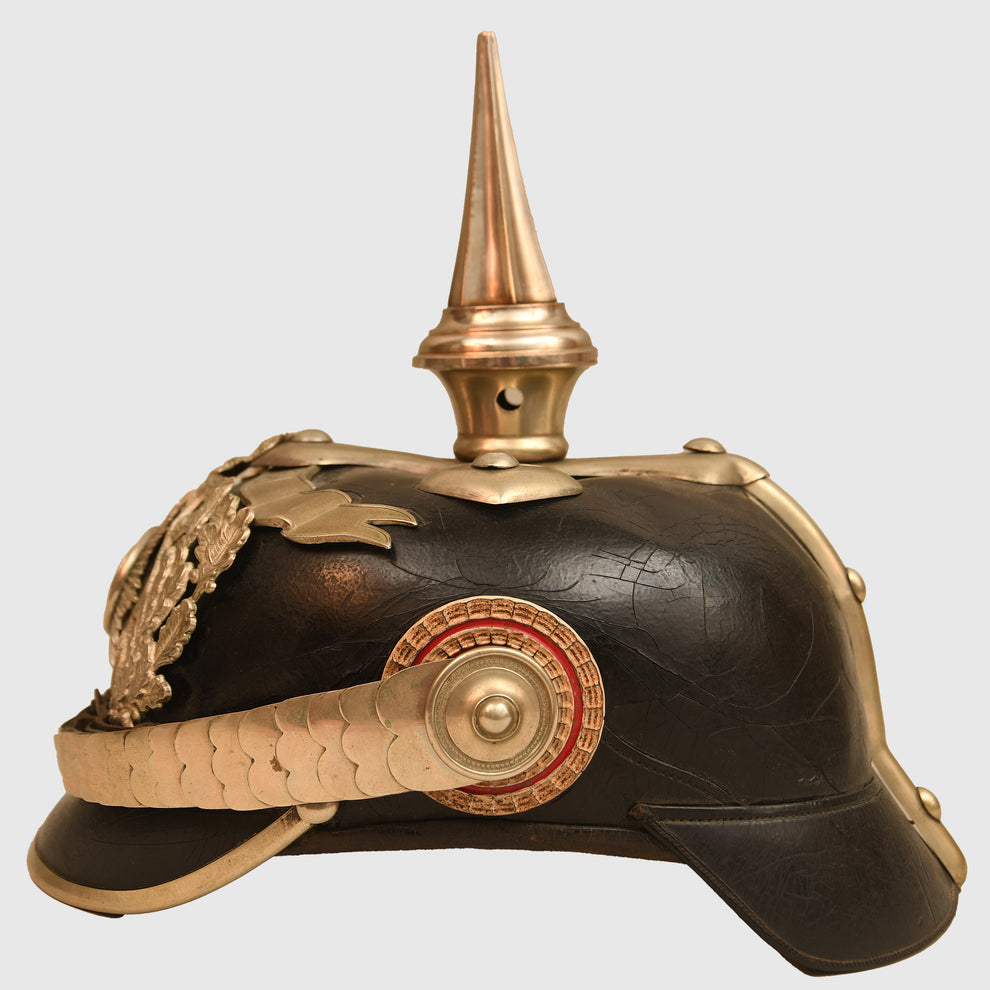 German WWI Hesse NCO’s All-Leather Pickelhaube – Regimentals Militaria ...