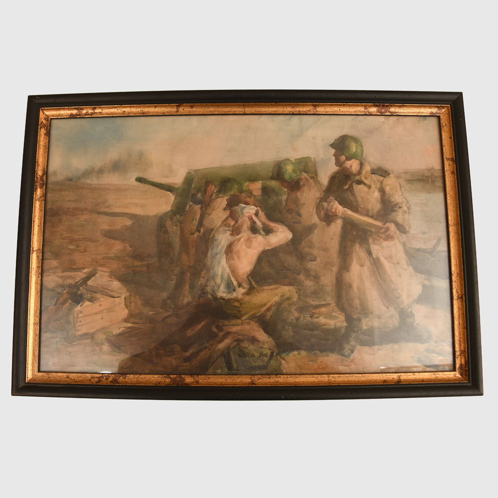 Russian WWII Watercolour – Regimentals Militaria Museum