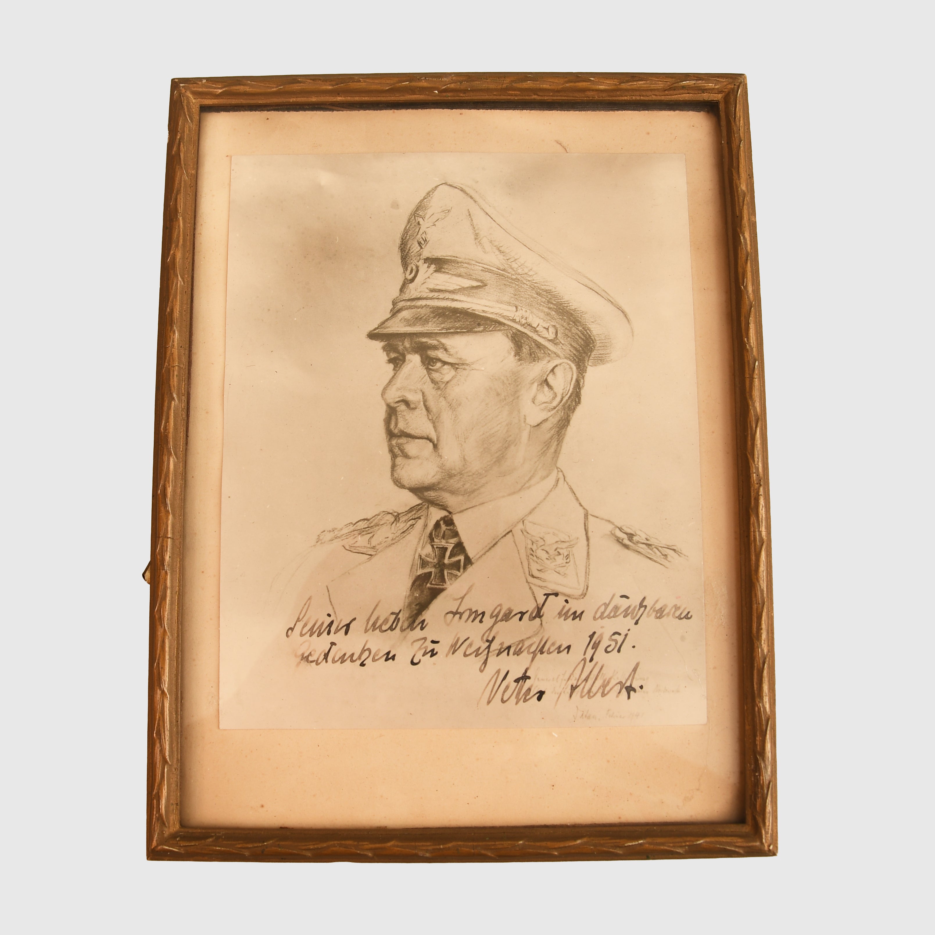 GERMAN WWII ALBERT KESSELRING SKETCH PORTRAIT – Regimentals Militaria ...