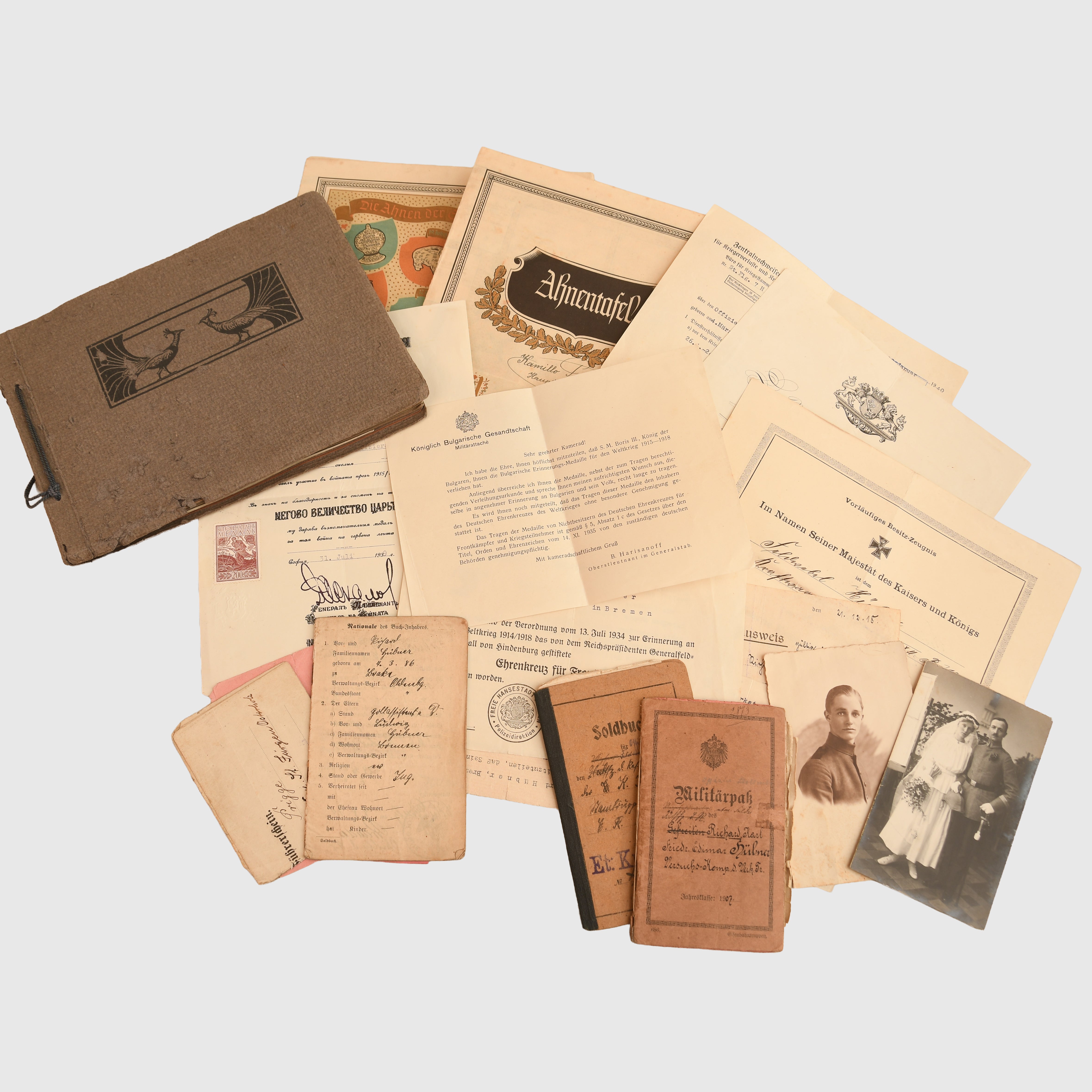 GERMAN WWI PHOTOGRAPH ALBUM AND PAPERWORK – Regimentals Militaria Museum