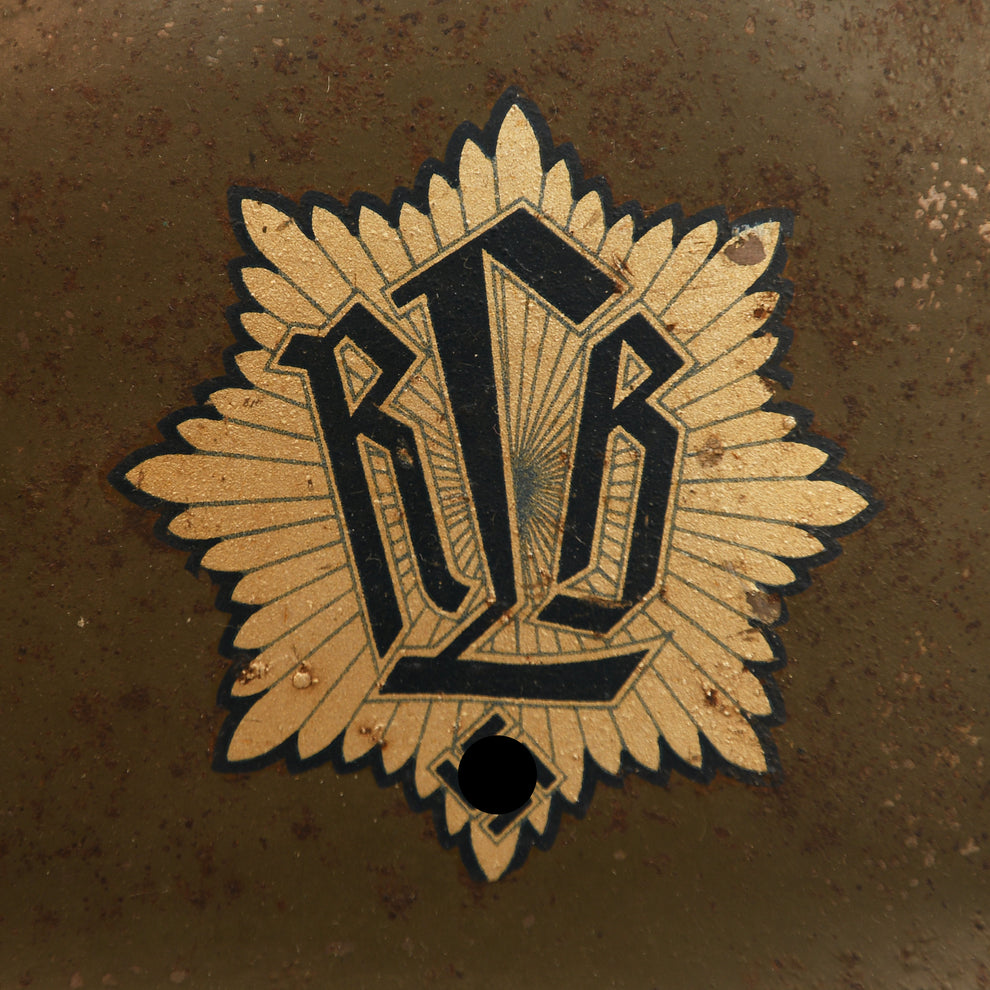German WWII RLB Service Helmet – Regimentals Militaria Museum