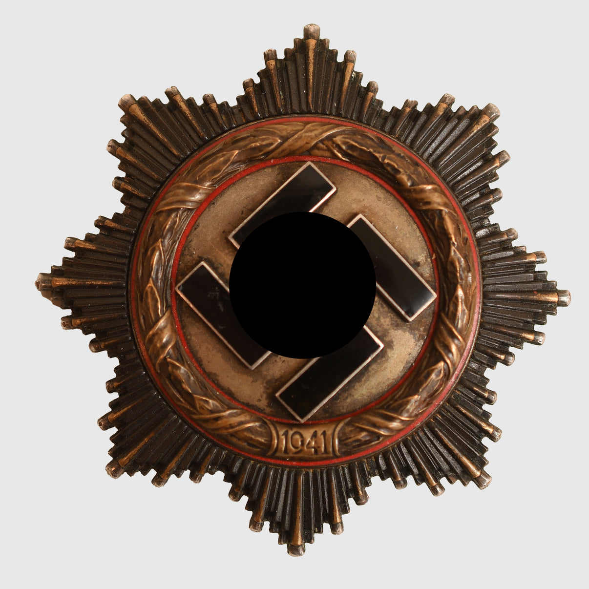 German WWII German Cross in Gold – Service-Worn Example Awarded to Fel ...